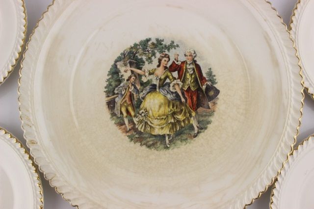 Harker Pottery Company Dish Set With 22kt Gold