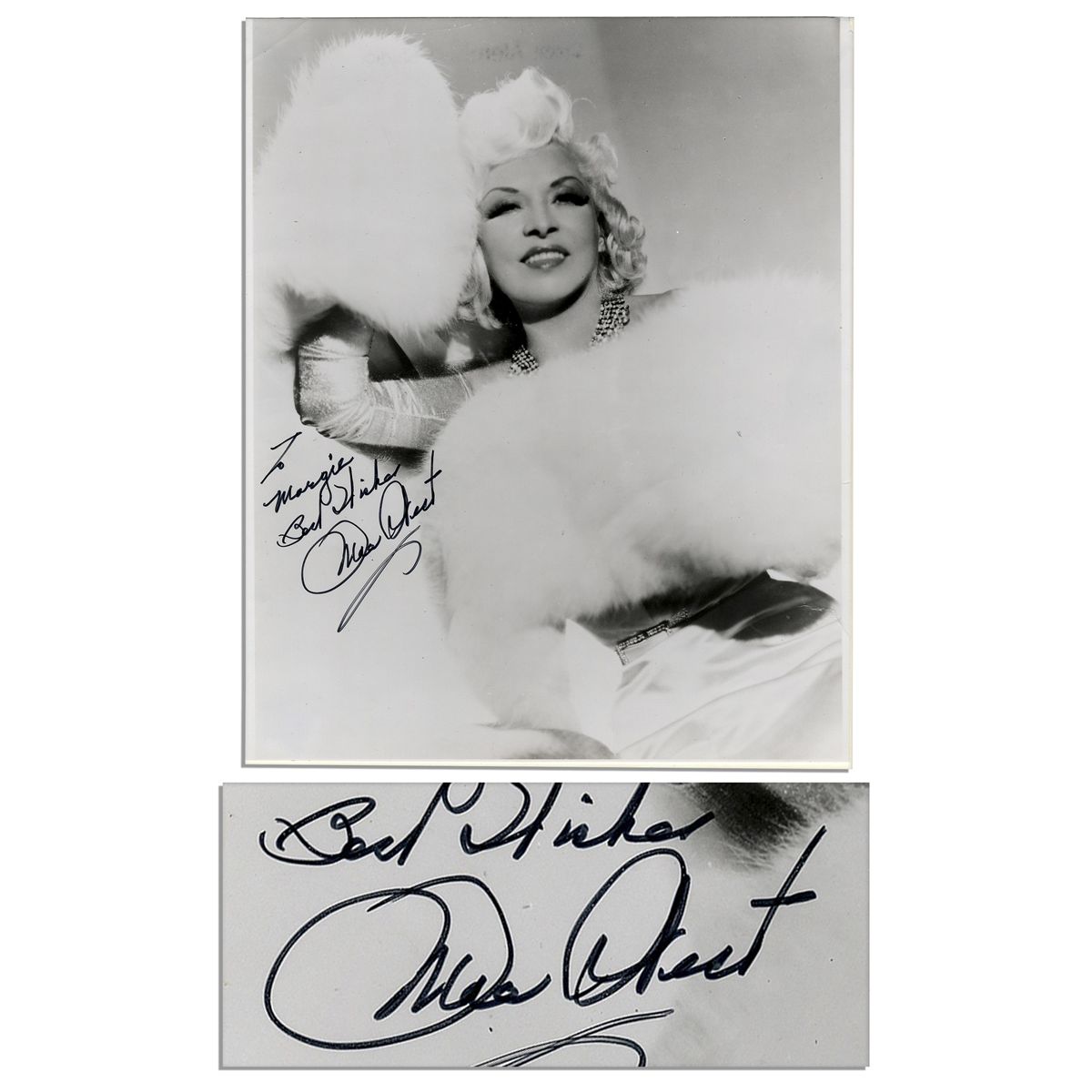 Mae West Sexy Almost 8'' x 10'' Photo Signed