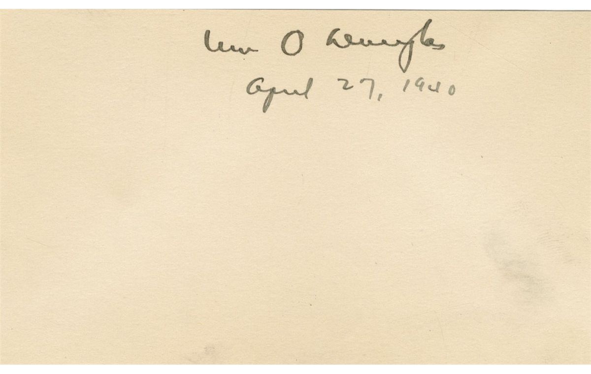 Supreme Court Justice William O. Douglas Signature