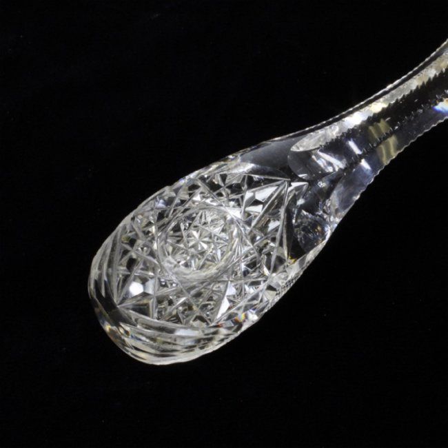 15 1/2" American Brilliant Cut Glass Punch Ladle