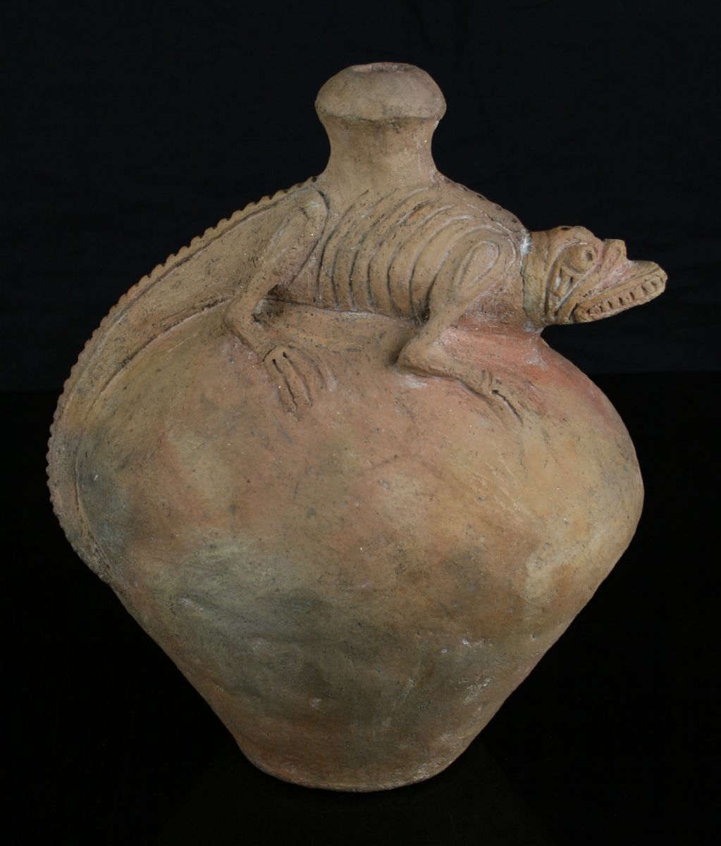 12 1/8" Taino Effigy Potiza Vessel.