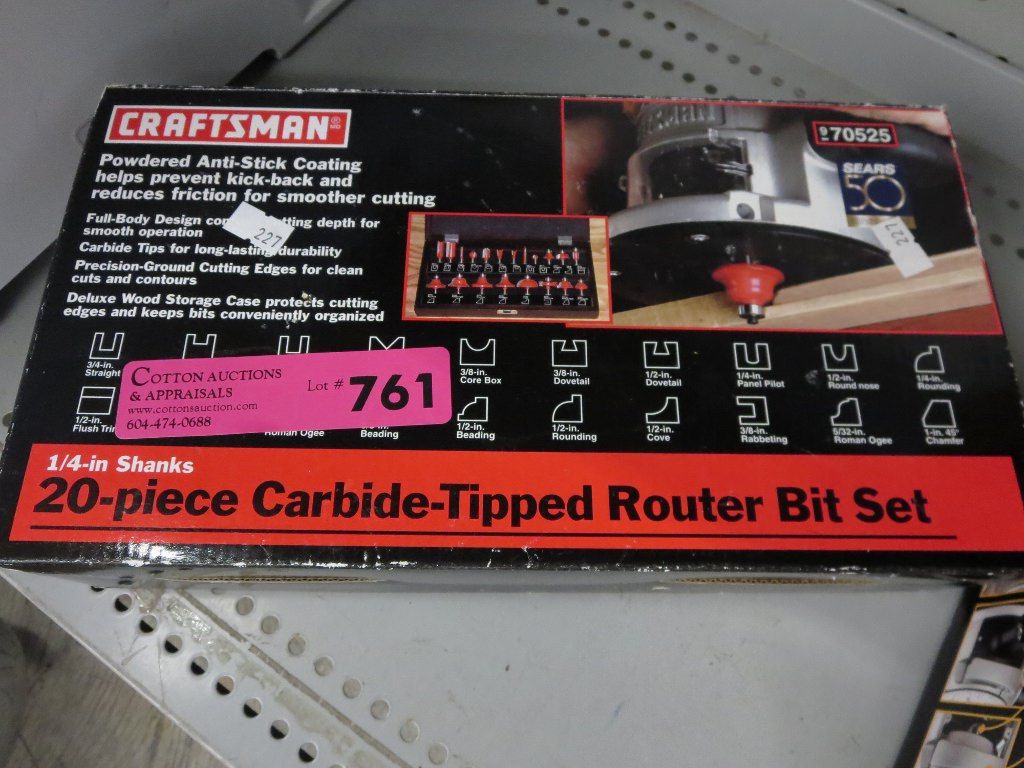 Craftsman router bit set