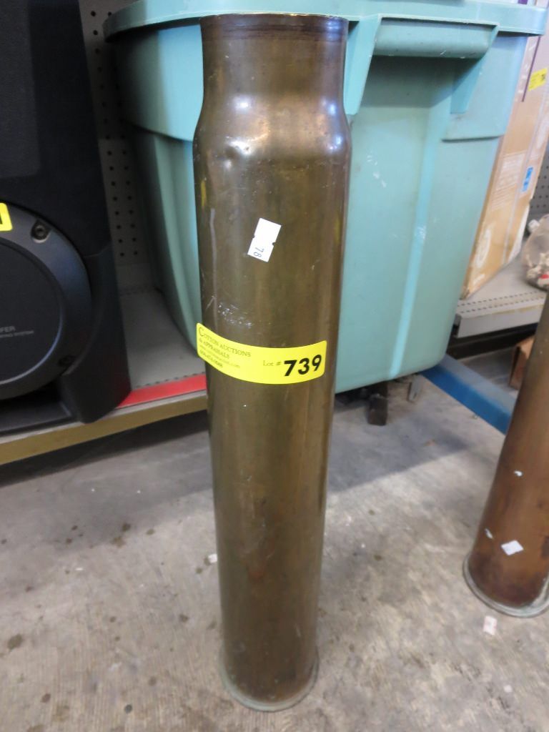 Military shell casing 23" tall, 3.5" dia.