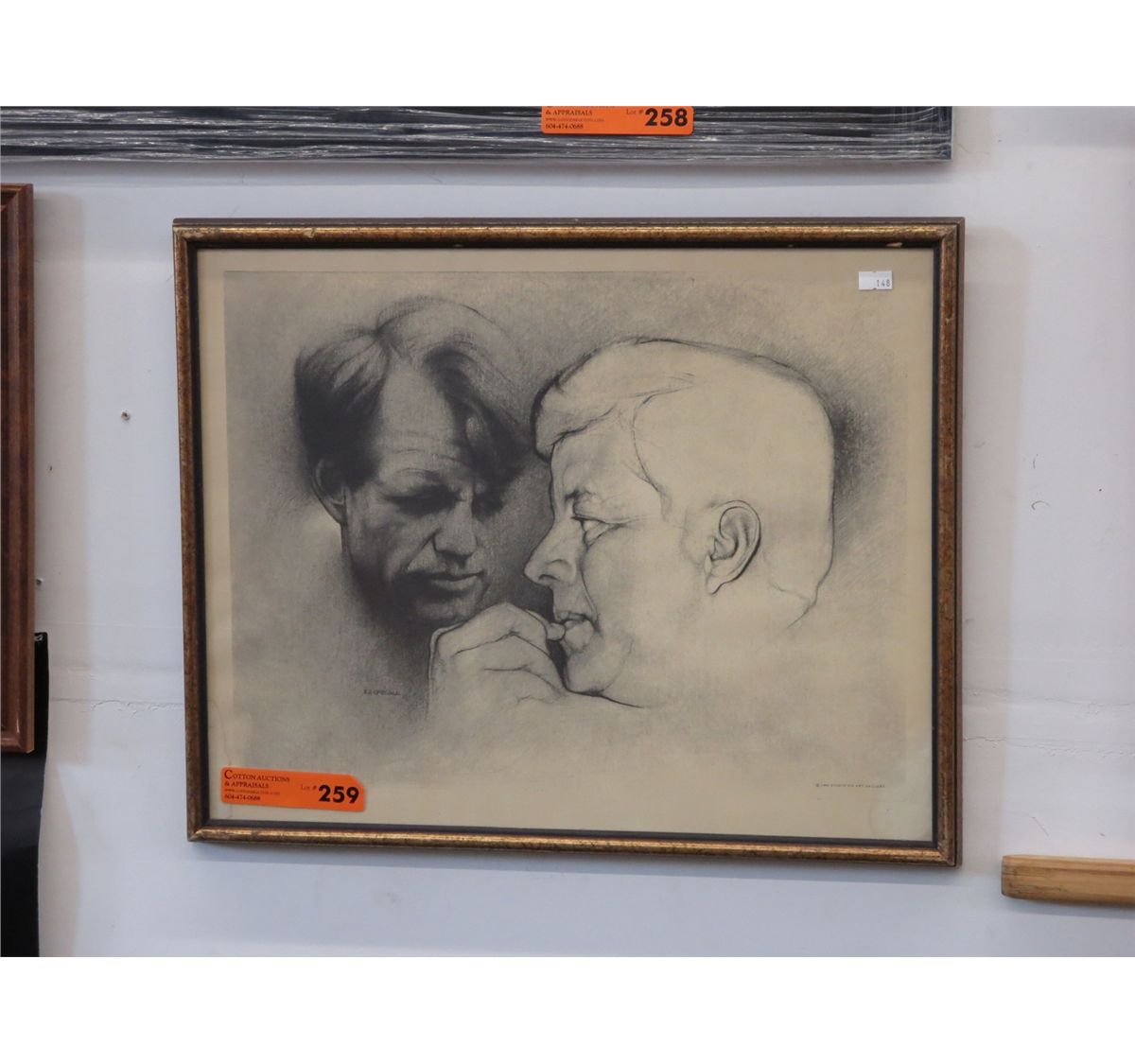 1960's Print of JFK and Robert Kennedy