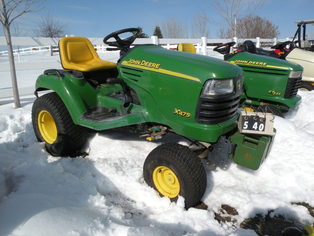John Deere X475 w/54" deck, 3 pt weights SN-M0X475A012188
