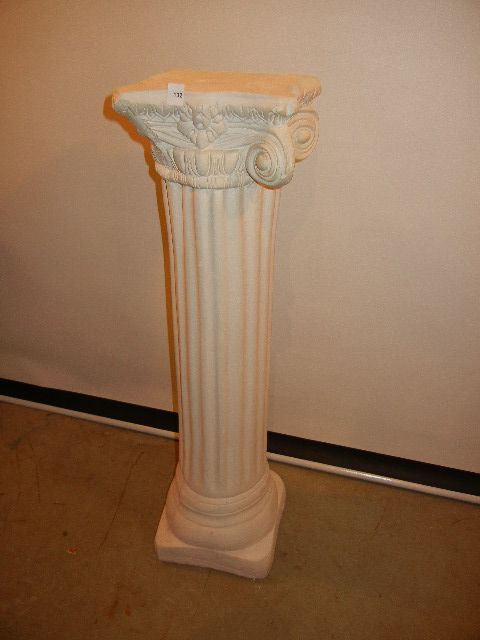 Large Plaster Pillar Fern Stand