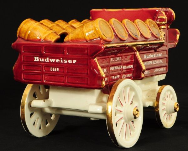 Budweiser Beer Wagon Clydesdales Metlox Porcelain