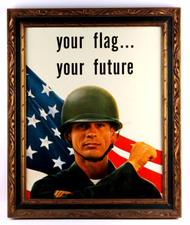 Army Recruiting Sign "Your Flag... Your Future" Th