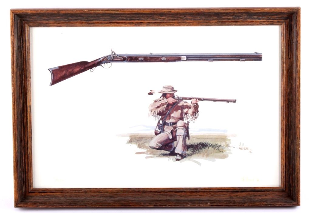 Rifleman Watercolor by Cowboy Artist Fred Fellows