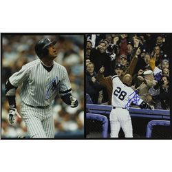 Lot of (2) David Justice Signed Yankees 8x10 Photos (PA LOA)