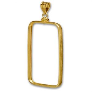 14K Gold Screw-Top Plain-Front Bezel (10 gram Gold Bar)
