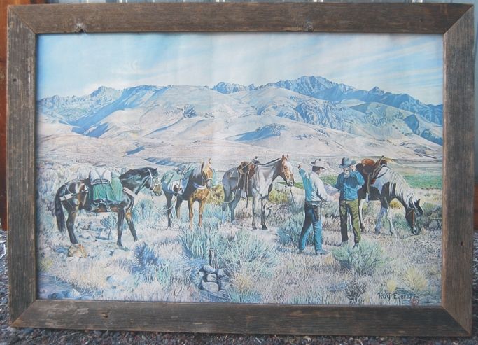 barn wood framed Ray Eyerly print