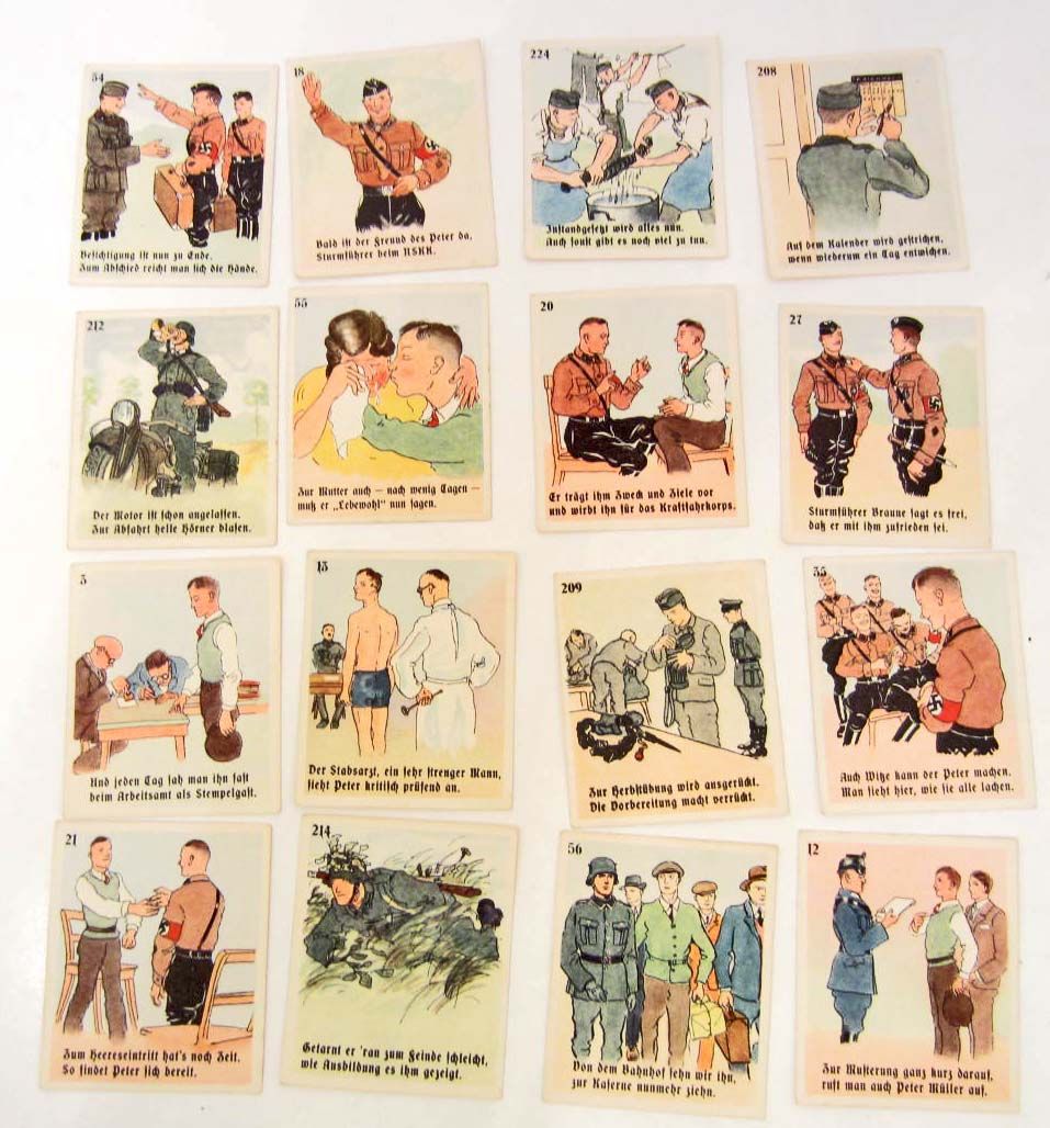 SET OF WW2 GERMAN NAZI CIGARETTE CARDS