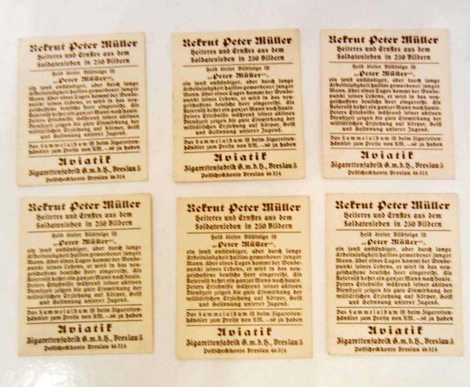SET OF WW2 GERMAN NAZI CIGARETTE CARDS