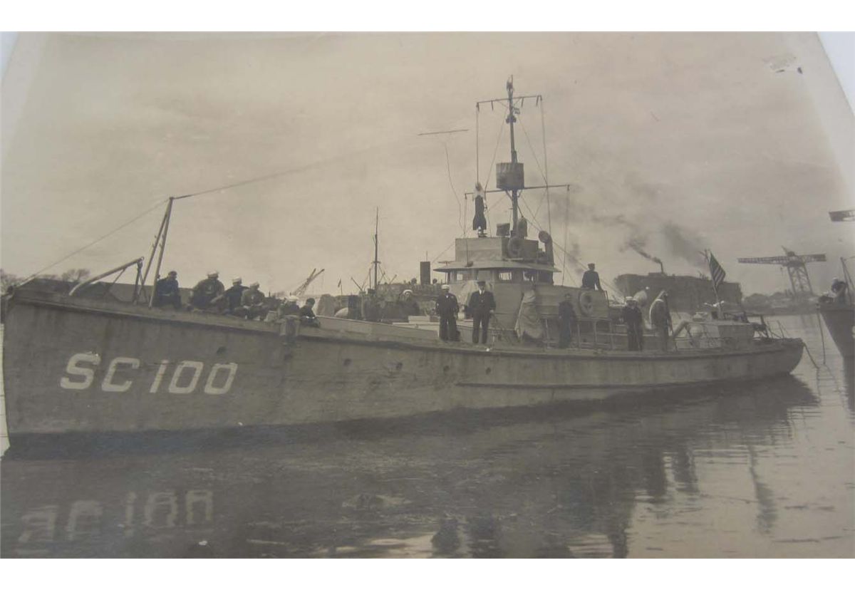 LOT OF 5 VINTAGE WW1 SUBMARINE CHASER SC100 BOAT SHIP PHOTOS