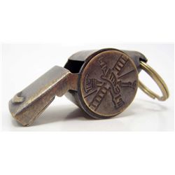 BRASS FIREMAN WHISTLE