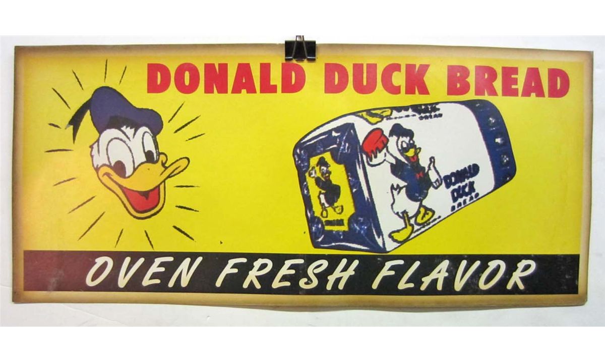 DONALD DUCK BREAD ADVERTISING POSTER