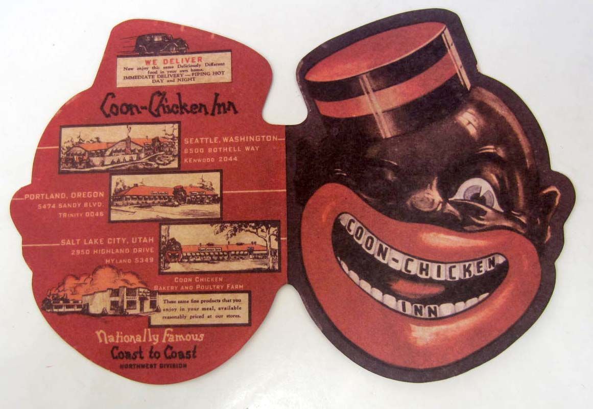 BLACK AMERICANA COON CHICKEN INN MENU