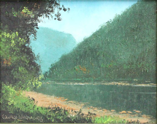 Edward Warnagiris oil on board painting