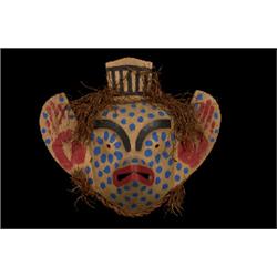 Beau Dick Carved Real Grouse Mask 18" W. 15" H. Excellent Condition