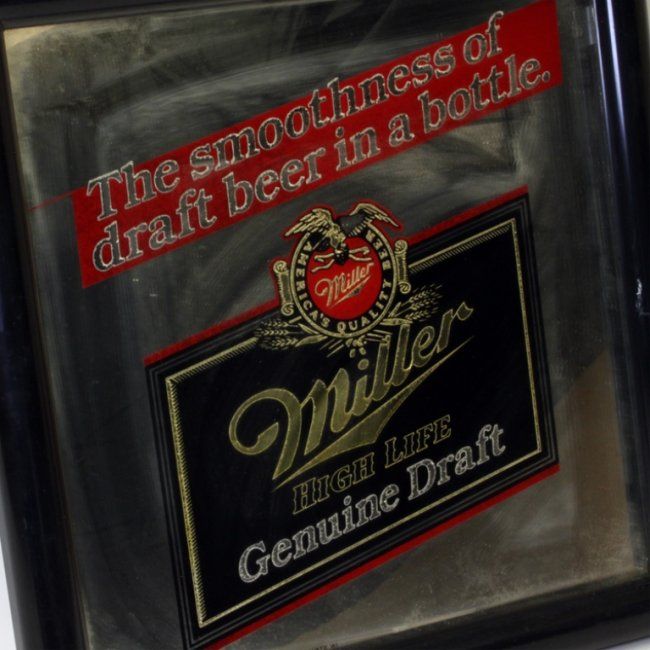 Miller High Life Mirror Square Bar Sign