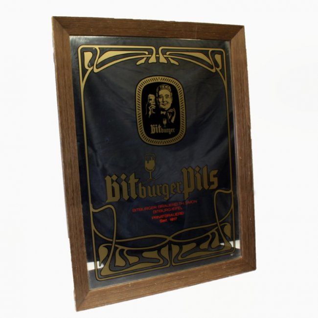 Bitburger Pils German Beer Mirror Bar Sign