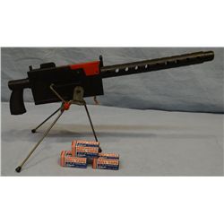 MATTEL-O-MATIC toy machine gun w/caps
