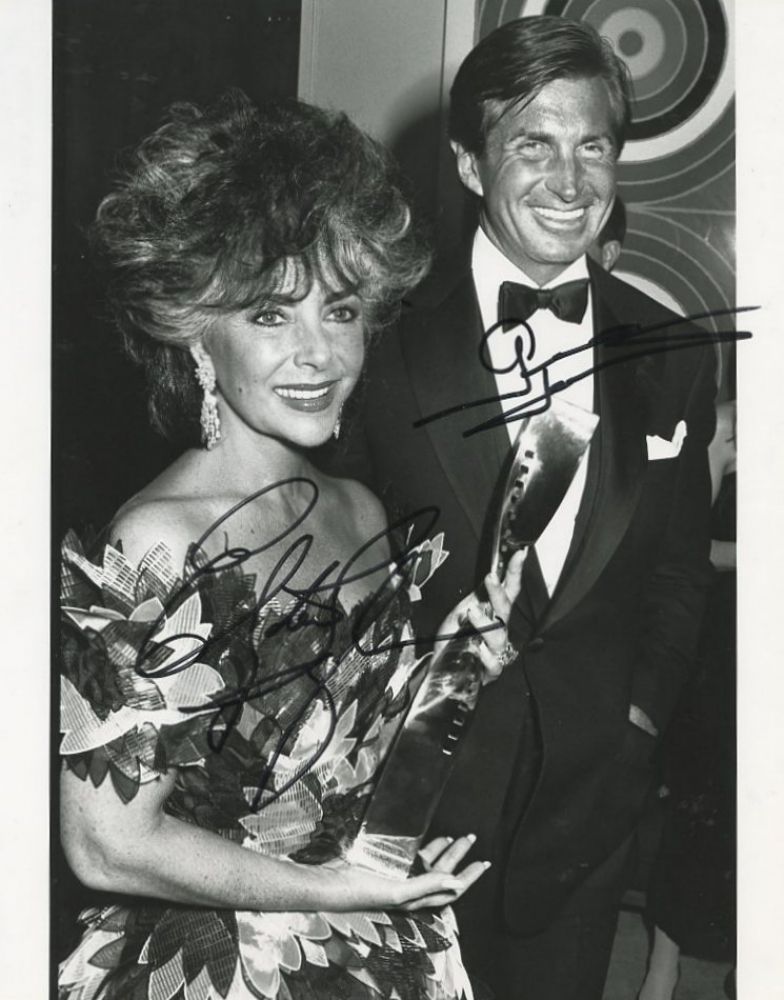 Elizabeth Taylor & George Hamilton Signed 8x10 Photo (JSA)