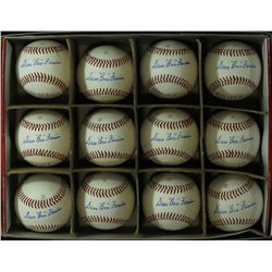 Lot of (12) Dave 'Boo' Ferriss Signed & Inscribed Baseballs (PA LOA)