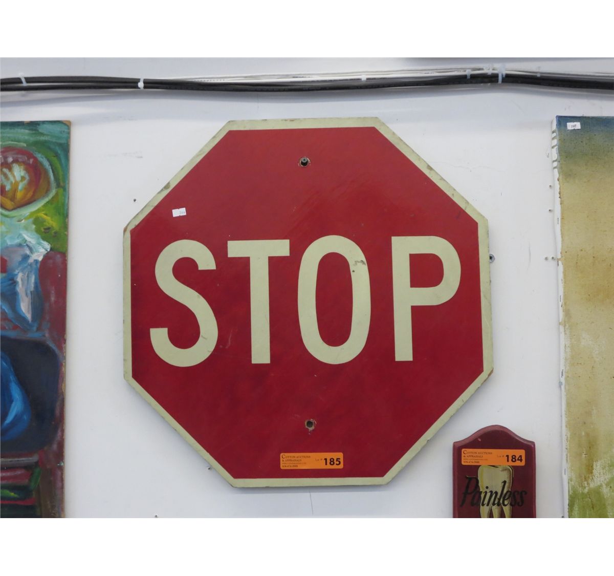 Vintage wooden 24" dia. Stop Sign