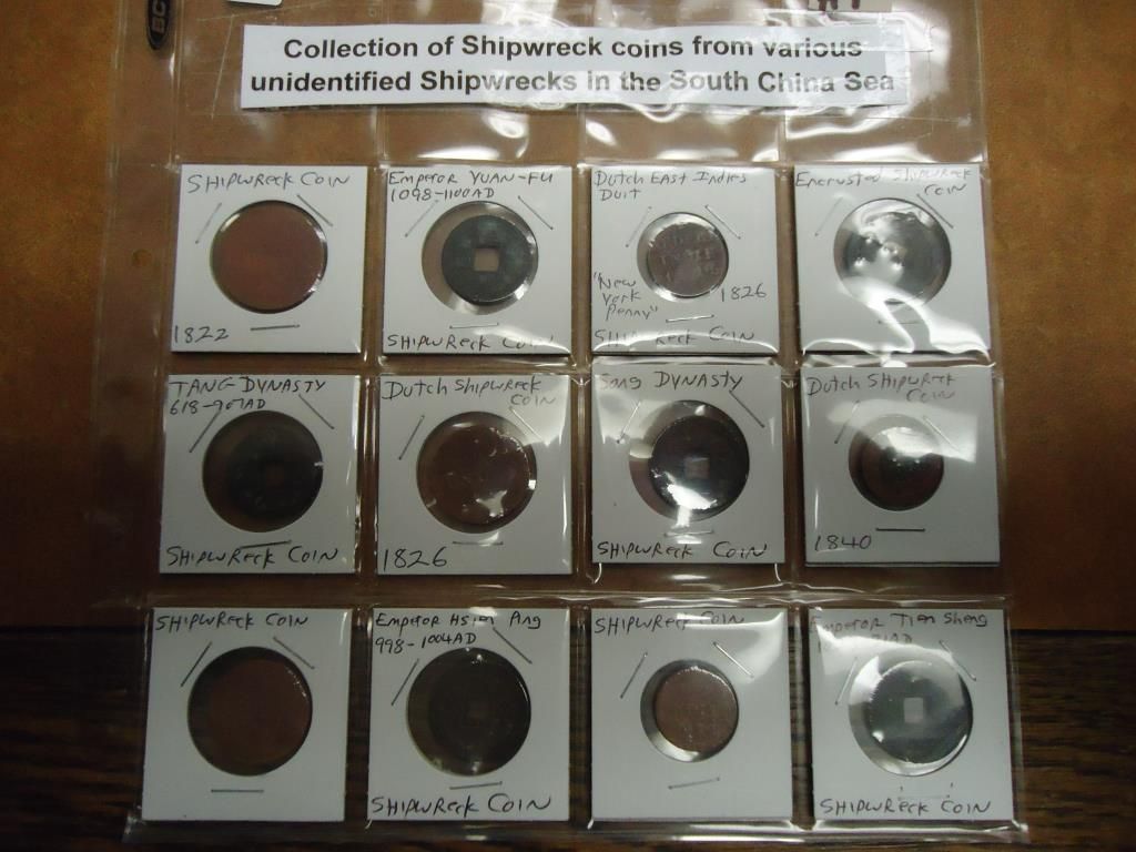 COLLECTION OF SHIPWRECK COINS FROM VARIOUS