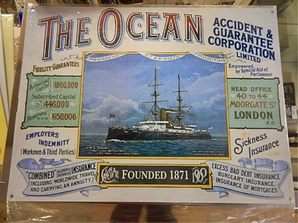 VINTAGE STYLE SIGN - HEAVY METAL - MADE IN GREAT BRITAIN - THE OCEAN ...