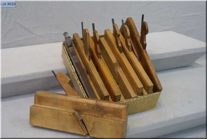 Six vintage edge planes and one wood plane