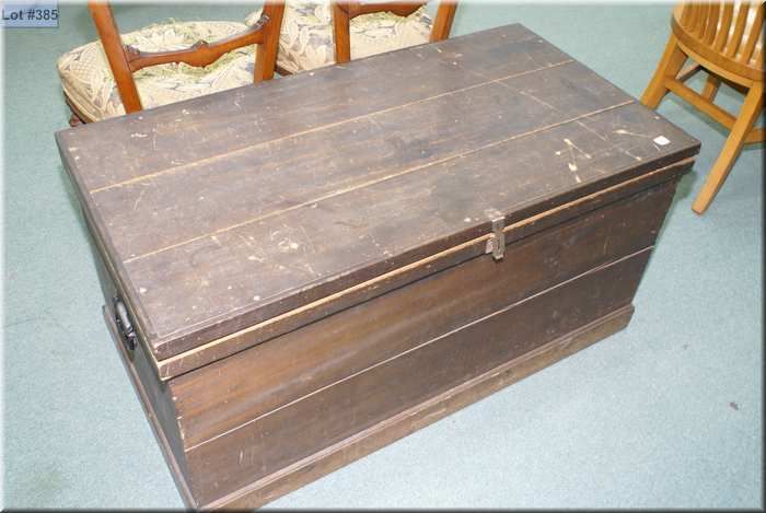 Large primitive cedar lined chest