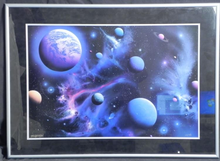 Star Trek Michael David Ward Signed Print Ltd, Frmd