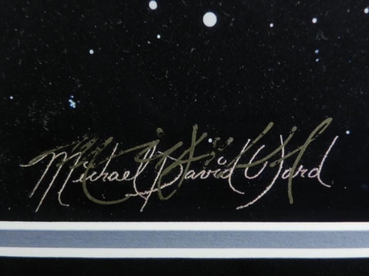 Star Trek Michael David Ward Signed Print Ltd, Frmd
