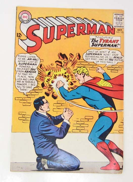 1964 SUPERMAN NO 172 COMIC BOOK - 12 CENT COVER