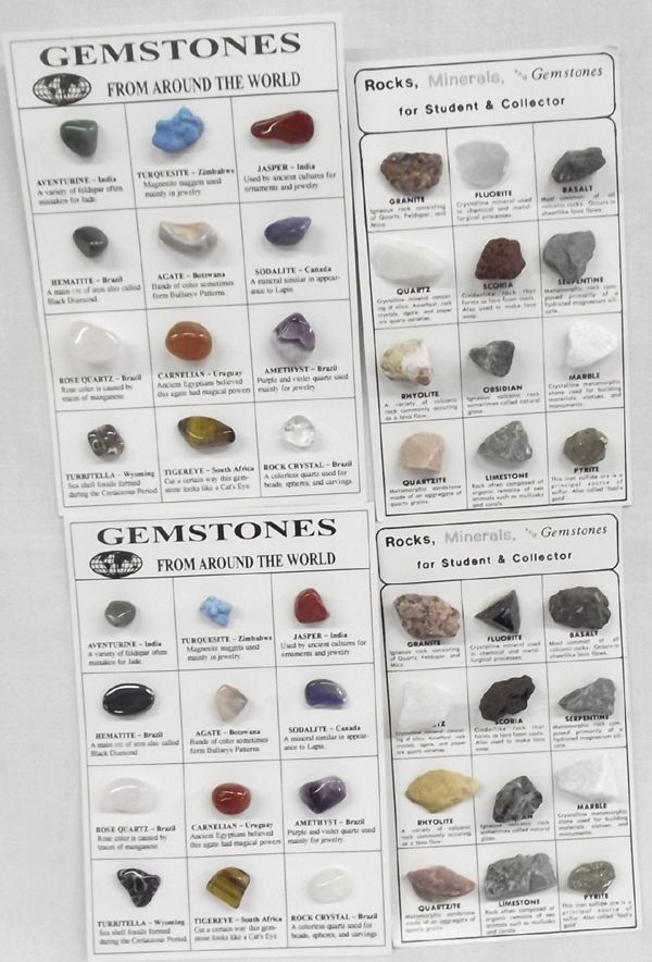 Rocks Minerals and Gemstone Collection Samples