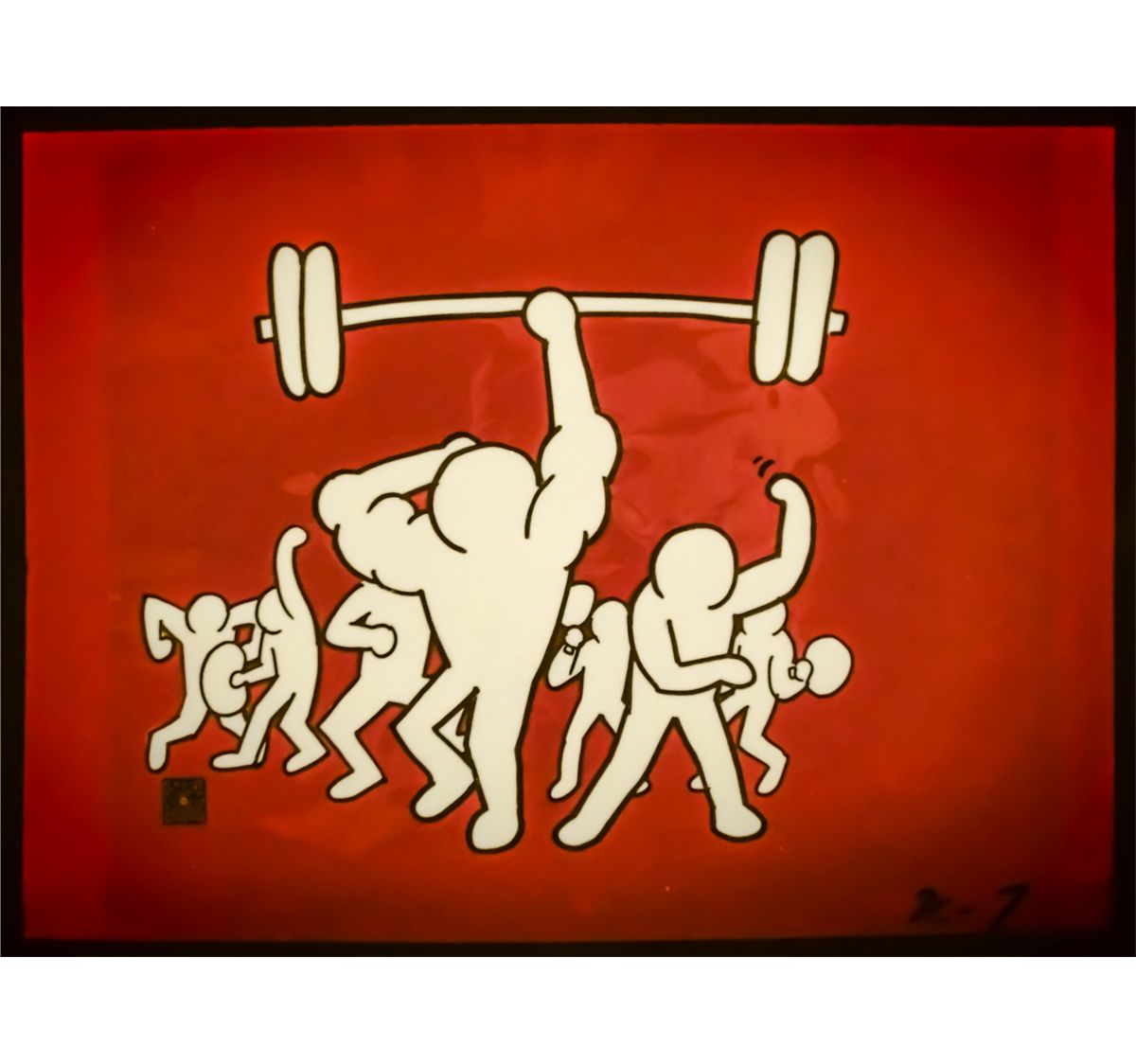 KEITH HARING HAND PAINTED ANIMATION CEL