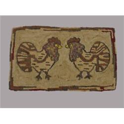 HAND HOOKED RUG. Signed on the back "Peck and Peck, Maude Prall, 1984 ...
