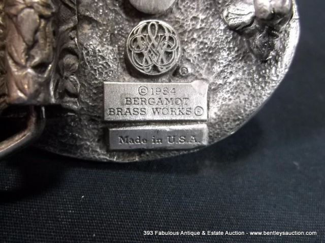 1984 BERGAMOT BRASS WORKS R-L-43 EAGLE BELT BUCKLE Showcase: 10