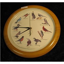 270. Quartz Wall Clock with various Birds Depicted. Put out by the ...