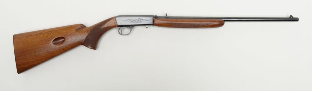 Belgium-made Browning .22 semi-auto rifle, .22LR cal., 19” round barrel ...