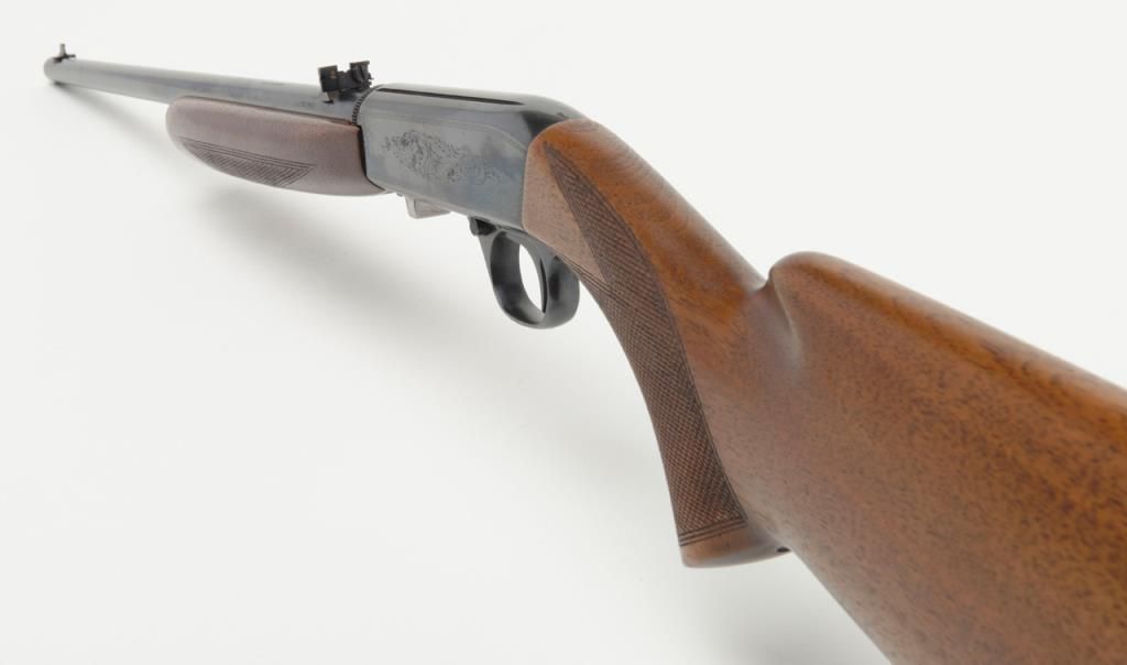 Belgium-made Browning .22 semi-auto rifle, .22LR cal., 19” round barrel ...