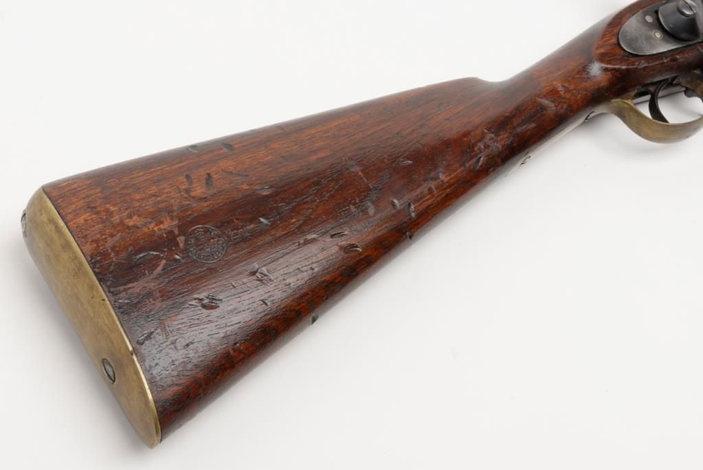 Enfield percussion rifle, .69 cal., 35-1/2” barrel, black finish, wood ...