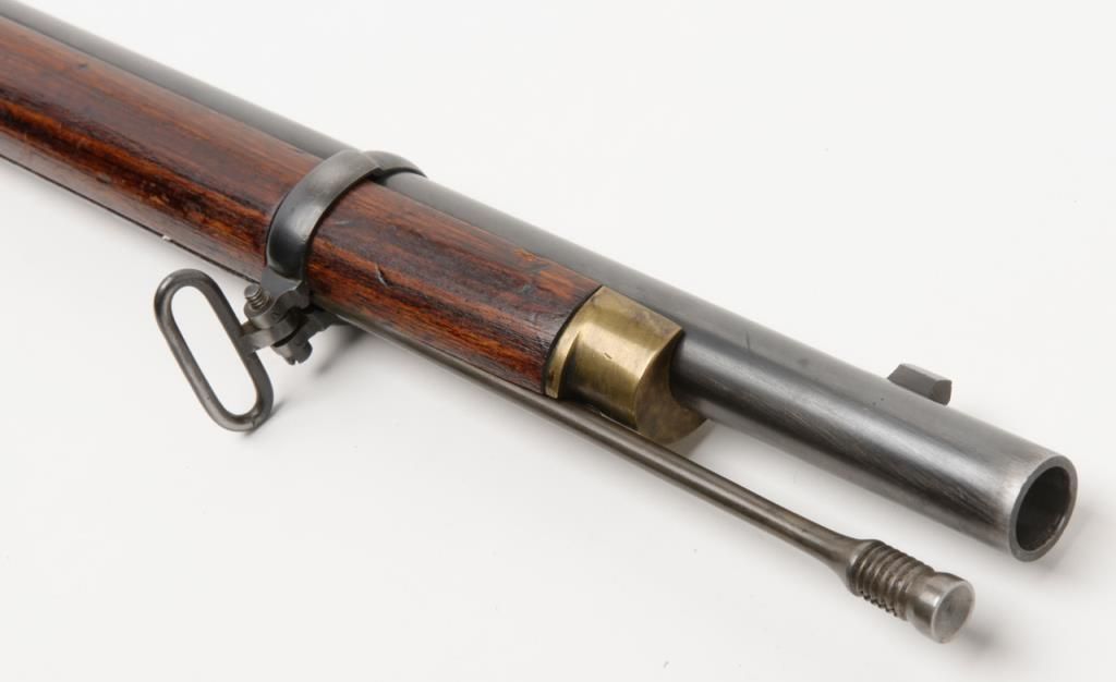 Enfield percussion rifle, .69 cal., 35-1/2” barrel, black finish, wood ...