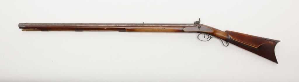 Early Hawken rifle marked on the top flat of the barrel “S. Hawken, St ...