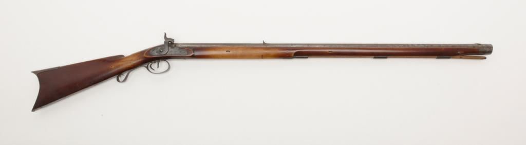 Early Hawken rifle marked on the top flat of the barrel “S. Hawken, St ...
