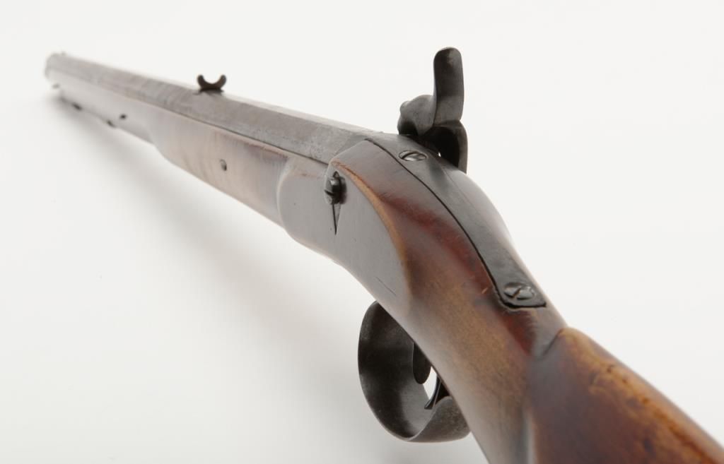 Early Hawken rifle marked on the top flat of the barrel “S. Hawken, St ...