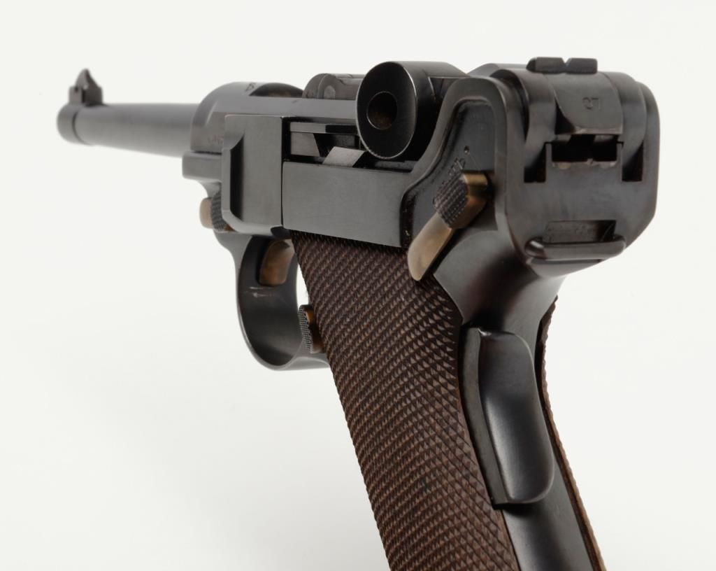 Russian Luger by DWM semi-auto pistol, 7.65mm cal., 4-3/4” barrel, blue ...